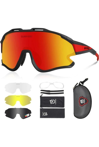 Queshark Polarize Anti-Uv Outdoor 4 Lens Ultra Hafif Spor Motorsiklet Bisiklet Güneş Gözlüğü Queshark Polarize Anti-Uv Outdoor 4 Lens Ultra Hafif Spor Motorsiklet Bisiklet Güneş Gözlüğü