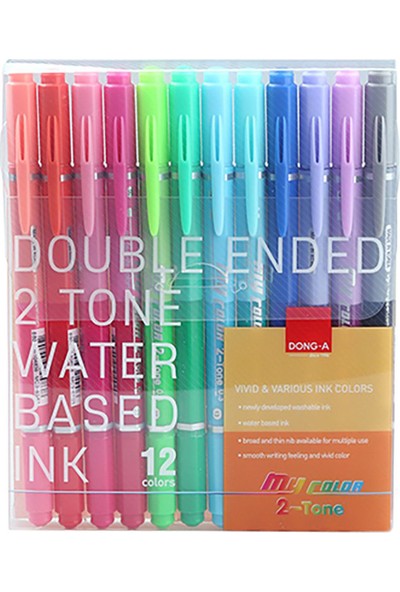Dong-A My Color2 Çift Taraflı Kalem 12 Renk