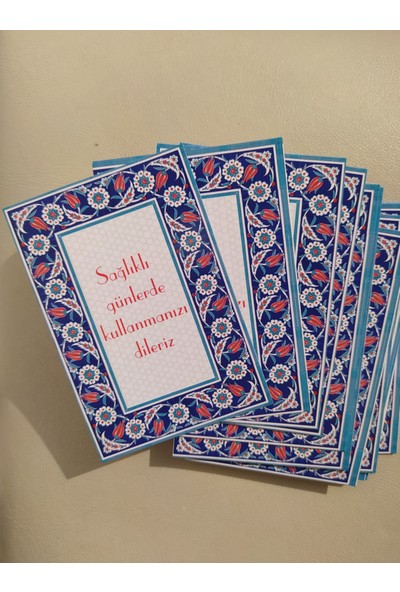 Tellgraf Sağlıklı Günlerde Kullanınız Yazılı Kartlar 6 x 10 cm