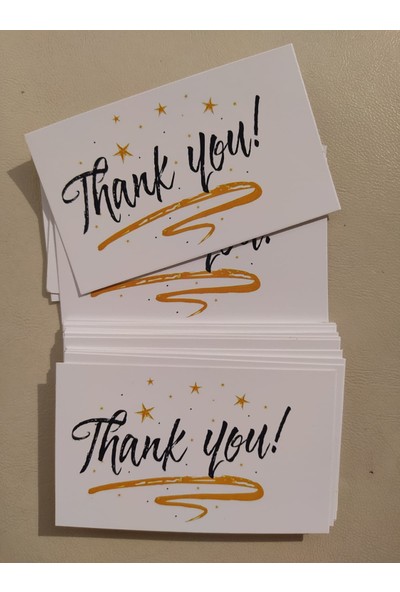Tellgraf Thank You Yazılı Kartlar 6 x 10 cm Tellgraf Thank You Yazılı Kartlar 6 x 10 cm