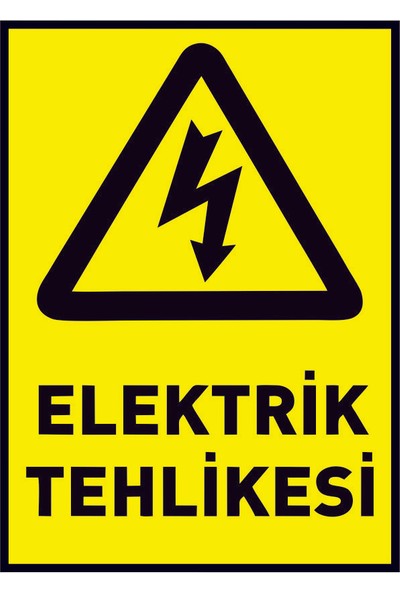 Vav Reklam Elektrik Tehliskesi 21 x 29 cm