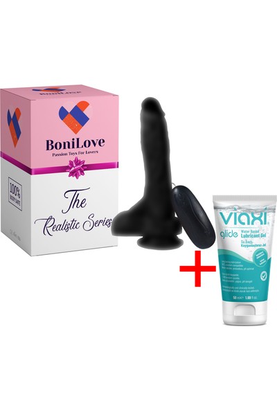 Bonilove The Realistik Series Siyah Dragon 21 cm 10 Modlu Titreşimli Realistik Penis+Jel Bonilove The Realistik Series Siyah Dragon 21 cm 10 Modlu Titreşimli Realistik Penis+Jel