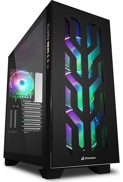 Sharkoon Elite Shark CA300T Tempered Glass Rgb Black Edition USB 3.0 Atx Mid Tower Kasa Sharkoon Elite Shark CA300T Tempered Glass Rgb Black Edition USB 3.0 Atx Mid Tower Kasa