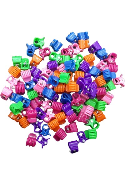 Merve Kırtasiye Mini Renkli Mandal Toka Set 100'LÜ (Küçük Boy) Merve Kırtasiye Mini Renkli Mandal Toka Set 100'LÜ (Küçük Boy)