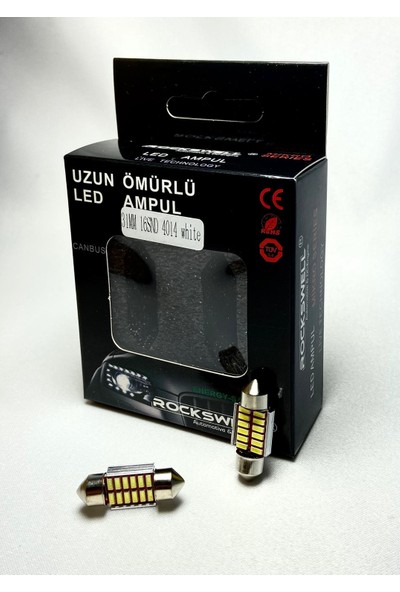 Rockswell LED Ampulü Araç Iç Tavan Aydınlatma 31 mm Beyaz Renk Rockswell LED Ampulü Araç Iç Tavan Aydınlatma 31 mm Beyaz Renk