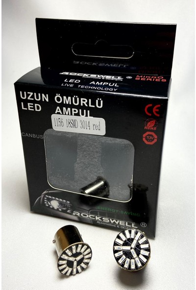 Rockswell 1156 18 Smd 3014 LED Ampulü Geri Vites/plaka/sinyal/stop Kırmızı Renk Rockswell 1156 18 Smd 3014 LED Ampulü Geri Vites/plaka/sinyal/stop Kırmızı Renk