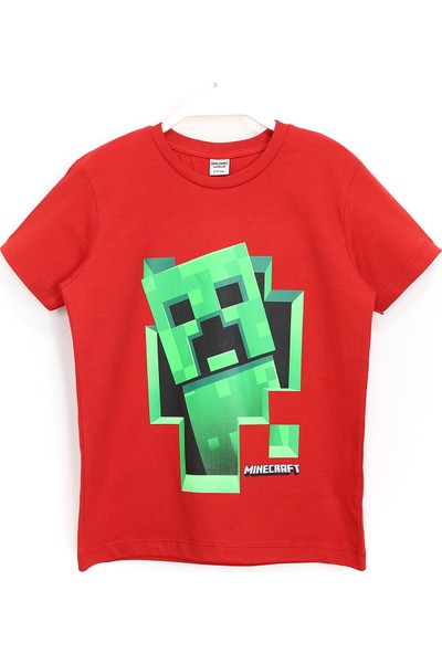 Minecraft 3D Creeper Baskılı Çocuk Tişört 5 - 14 Yaş Kırmızı Minecraft 3D Creeper Baskılı Çocuk Tişört 5 - 14 Yaş Kırmızı