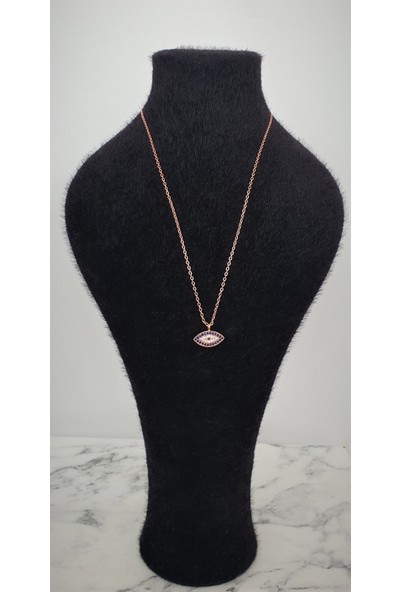 Eva Takı Bronz Nazar Boncuklu Ince Zincir Kolye Eva Takı Bronz Nazar Boncuklu Ince Zincir Kolye