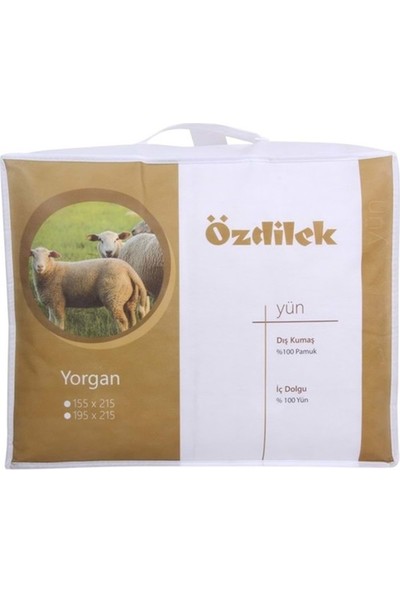Özdilek Yün Çift Kişilik Beyaz Yorgan 195X215