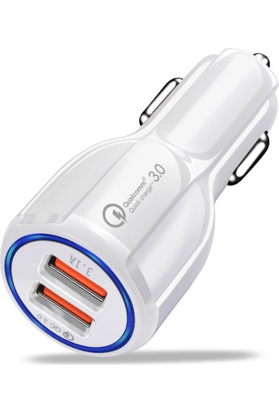 SKV Mobile 3 Amper 2 Çift USB Hızlı Araç Şarjı Cihazı Çakmaklık
