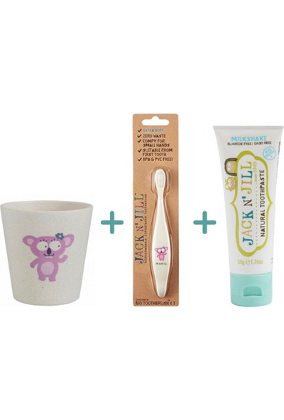 Jack N' Jill Jack N Jill Üçlü Set (Koala Bardak-Koala Fırça-Mlkshake Aromalı Macun) Jack N' Jill Jack N Jill Üçlü Set (Koala Bardak-Koala Fırça-Mlkshake Aromalı Macun)