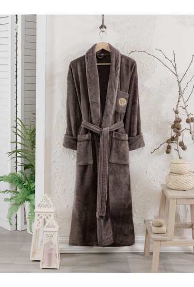 Philippus Bleda Kadife Erkek Şalyaka Bornoz Kahve