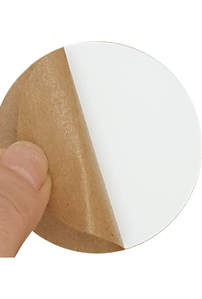 Kraft Sticker Yuvarlak 5,5 cm. 5 A4, 75 Adet