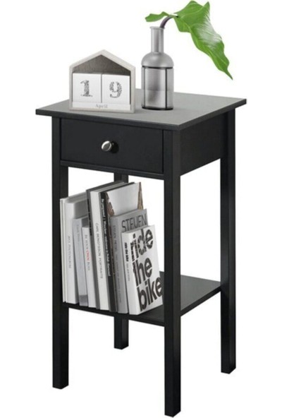 Ünüvar Konsept Çekmeceli Komodin Parlak Siyah K1 556982 Ünüvar Konsept Çekmeceli Komodin Parlak Siyah K1 556982