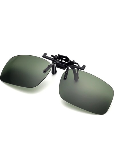 Lovyco Aç Kapa Mekanizmalı Antifar Güneş Gözlüğü Gözlük Klipsi Siyah UV400