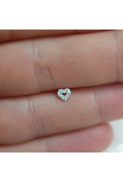 Takıconcept 925 Ayar Gümüş Taşlı Kalp Hızma