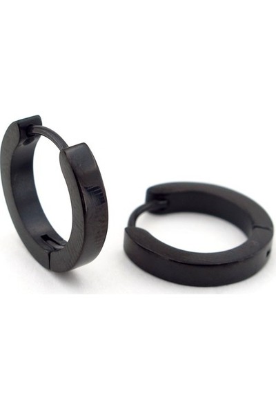 Takıconcept Paslanmaz Siyah Çelik Ince Erkek Halka Küpe Takıconcept Paslanmaz Siyah Çelik Ince Erkek Halka Küpe