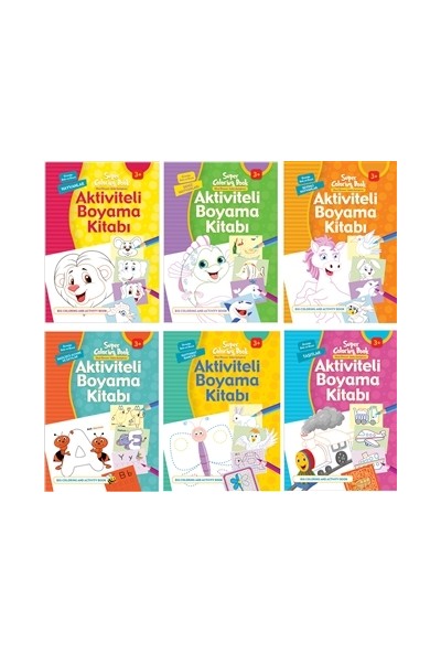 Aktiviteli Boyama Kitapları Seti 2 (6 Kitap Takım) Aktiviteli Boyama Kitapları Seti 2 (6 Kitap Takım)