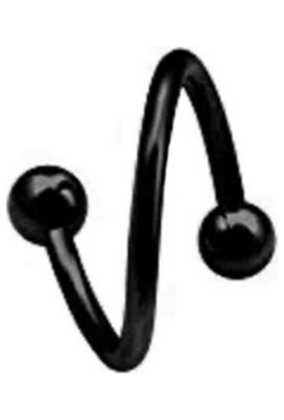 Takıconcept 6 mm Siyah Cerrahi Çelik Tragus-Helix-Kıkırdak Piercing