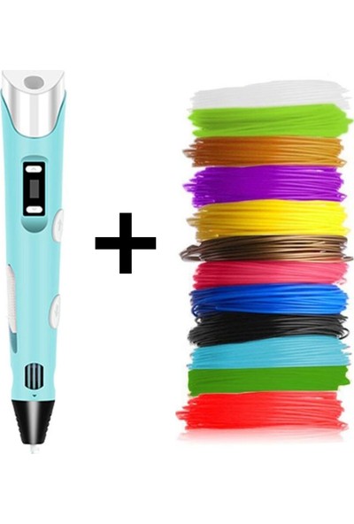 3D Mavi 3D Kalem Yazıcı - 25 Renk 100 Metre Pla Filament 3D Mavi 3D Kalem Yazıcı - 25 Renk 100 Metre Pla Filament