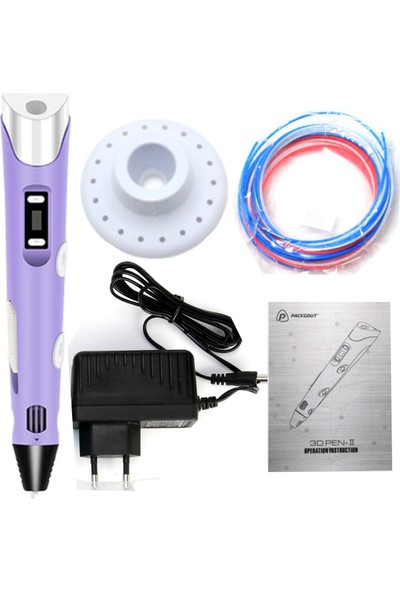 3D Mor Renk 3D Kalem Yazıcı
