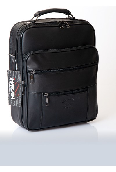 Hakan Çanta Erkek Büyük Boy Hakiki Deri Kasalı El ve Omuz Askılı Çanta NW3009