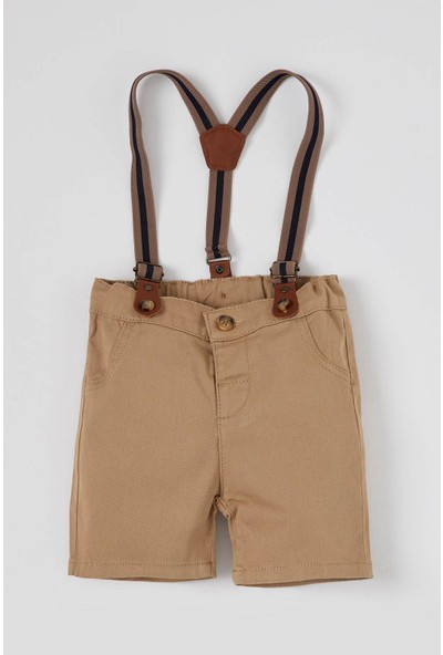 DeFacto Erkek Bebek Askılı Dokuma Şort U1954A221SM