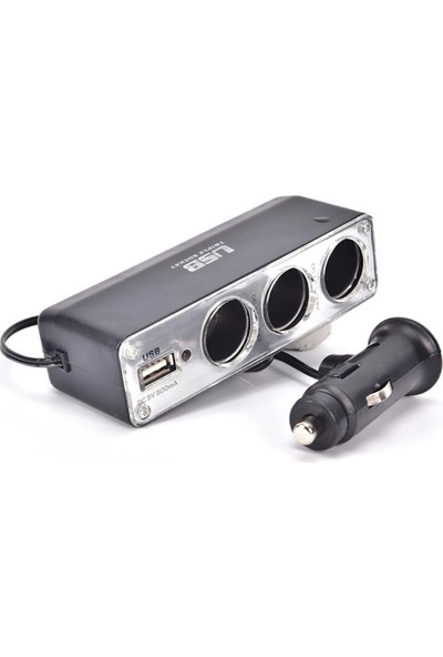 Suba 3 Port + 1 USB Oto Araç Çakmaklık Çoğaltıcı Çoklayıcı Hub Suba 3 Port + 1 USB Oto Araç Çakmaklık Çoğaltıcı Çoklayıcı Hub
