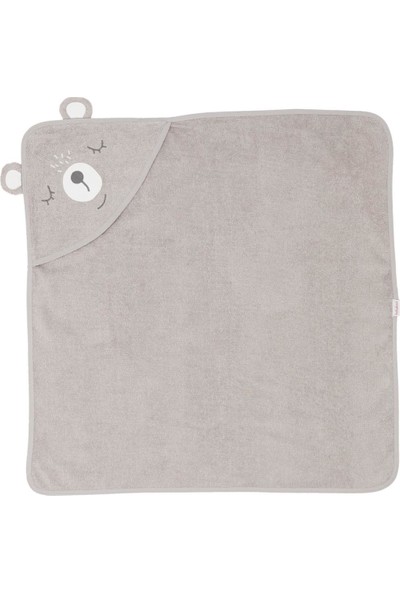 DeFacto Erkek Bebek Sevimli Ayıcık Desenli Pamuklu Kurulama Havlusu V0694A221SM