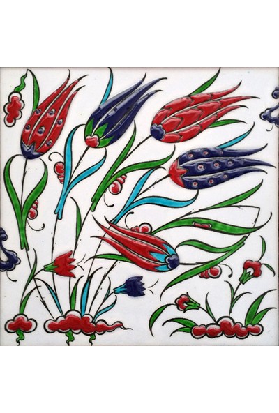 Can Seramik - 20*20 Cm. El Yapımı Kütahya Çini Karo