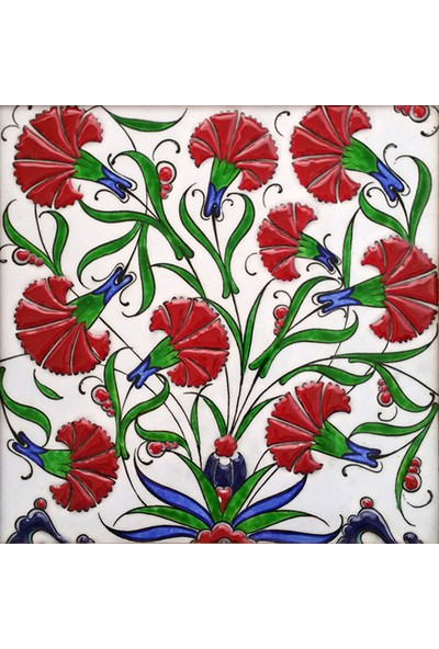 Can Seramik - 20*20 Cm. El Yapımı Kütahya Çini Karo