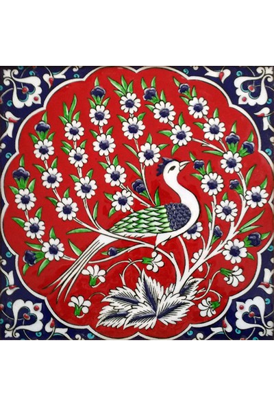 Can Seramik - 20*20 Cm. El Yapımı Kütahya Çini Karo