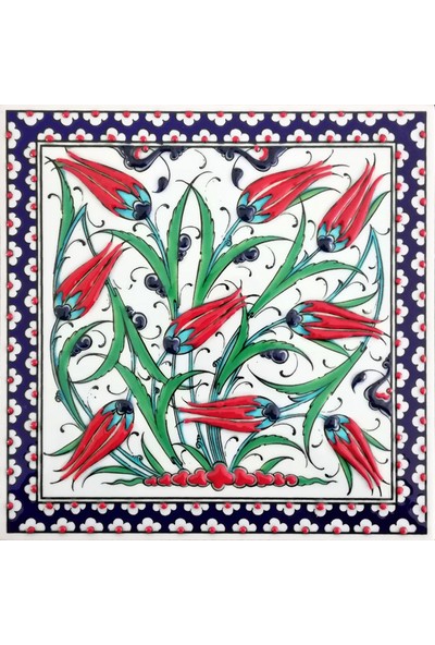 Can Seramik - 20*20 Cm. El Yapımı Kütahya Çini Karo