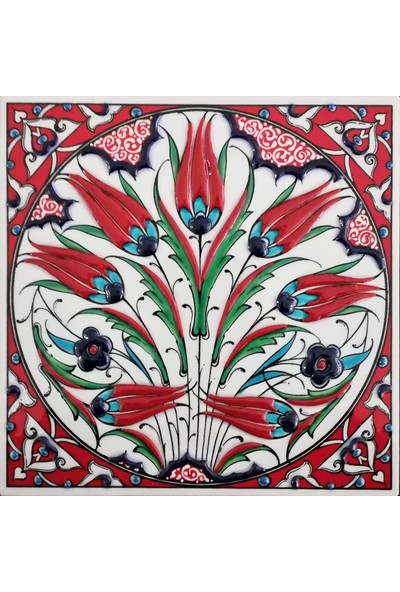 Can Seramik - 20*20 Cm. El Yapımı Kütahya Çinisi Can Seramik - 20*20 Cm. El Yapımı Kütahya Çinisi