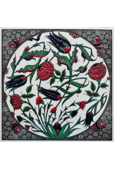 Can Seramik - 20*20 Cm. El Yapımı Kütahya Çinisi Can Seramik - 20*20 Cm. El Yapımı Kütahya Çinisi