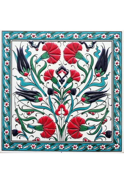 Can Seramik - 20*20 Cm. El Yapımı Kütahya Çinisi Can Seramik - 20*20 Cm. El Yapımı Kütahya Çinisi