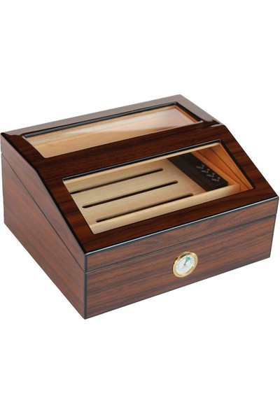 Parmida Iki Katlı Ispanyol Sedir Ağacı Puro Kutusu Humidor Parmida Iki Katlı Ispanyol Sedir Ağacı Puro Kutusu Humidor