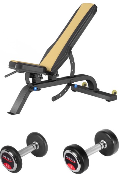 Max Tech Ayarlanabilir Ağırlık Sehpası-Bench ve 2,5-5 kg Deluxe Dambıl Set Max Tech Ayarlanabilir Ağırlık Sehpası-Bench ve 2,5-5 kg Deluxe Dambıl Set