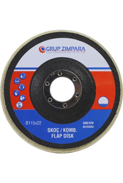 Grup Zımpara Polisaj Parlatma Keçesi Flap Disk 115MM Aparatsız Grup Zımpara Polisaj Parlatma Keçesi Flap Disk 115MM Aparatsız