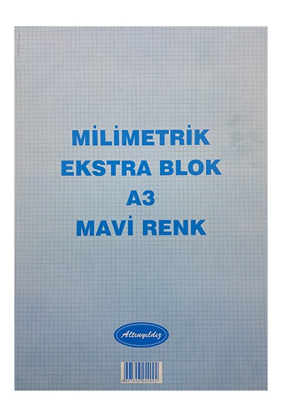 Altınyıldız A3 Milimetrik Blok Ekstra Mavi Renk 30 Sayfa Altınyıldız A3 Milimetrik Blok Ekstra Mavi Renk 30 Sayfa