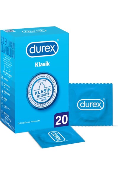 Durex Klasik 20'li Prezervatif