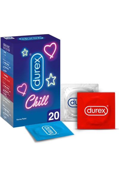 Durex Chill 20'li Karma Paket Prezervatif