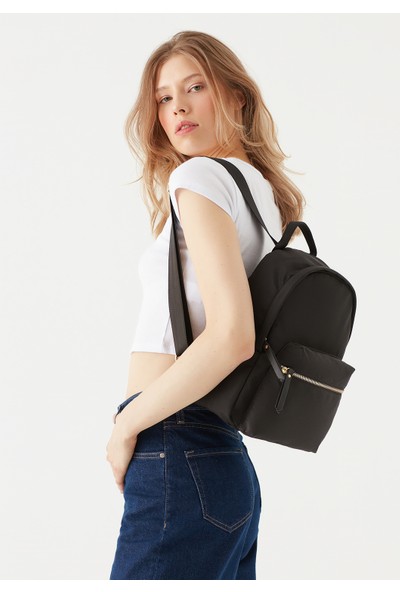 Mavi Kadın Siyah Kanvas Sırt Çantası 198136-900