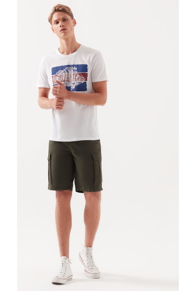 Mavi Erkek Haki Kargo Şort 0436029761