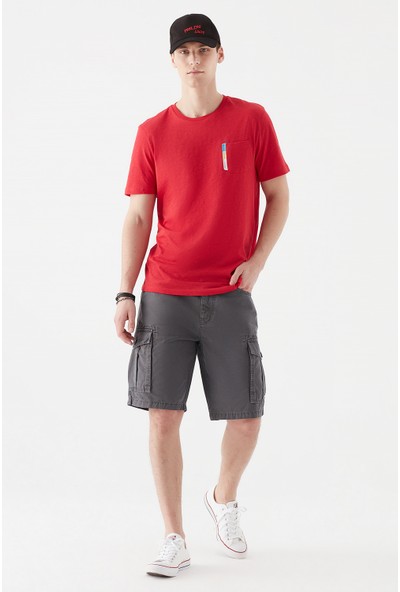 Mavi Erkek Gri Kargo Şort 0436031351