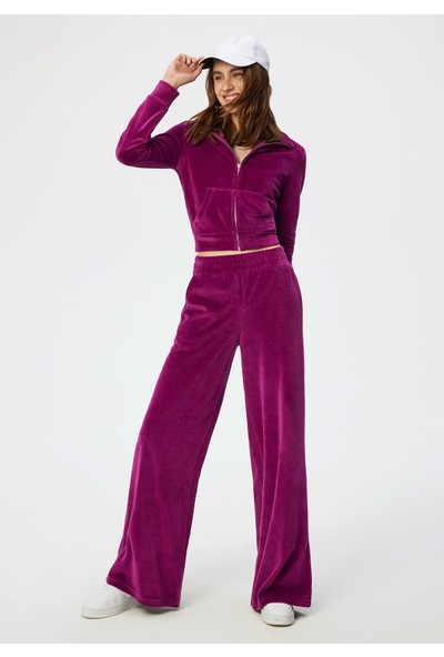 Mavi Kadın Mor Kadife Eşofman Altı 1601053-35128