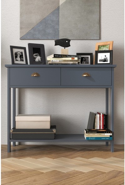 Ünüvar Konsept Çift Çekmeceli Dresuar - Antrasit ( 85 cm ) 55699856 Ünüvar Konsept Çift Çekmeceli Dresuar - Antrasit ( 85 cm ) 55699856