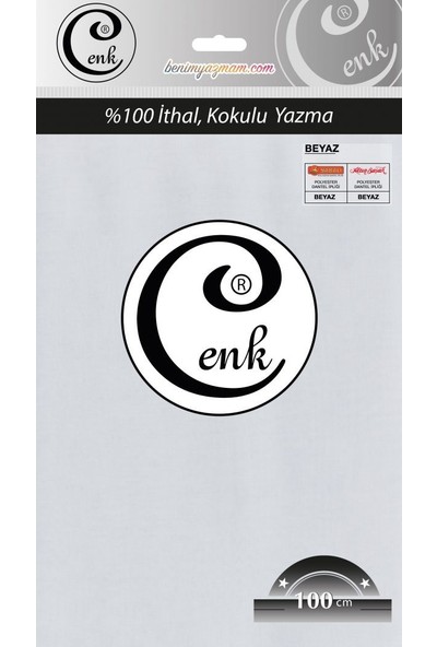 Cenk Düz Yazma Beyaz 100 cm Poşetli Cenk Düz Yazma Beyaz 100 cm Poşetli