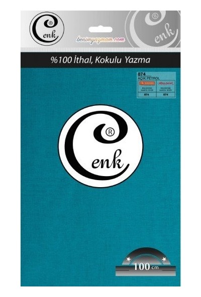 Cenk Düz Yazma Açık Petrol 100 cm Poşetli Cenk Düz Yazma Açık Petrol 100 cm Poşetli