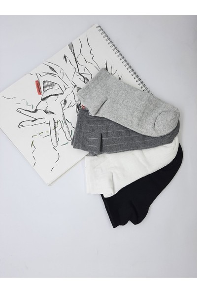 Black Arden Socks 4'lü Erkek Patik 40-44 BT-0151